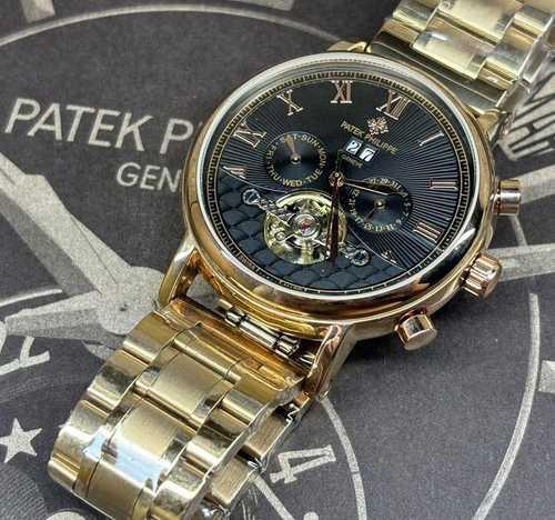 Мужские механические часы Patek Philippe золотые