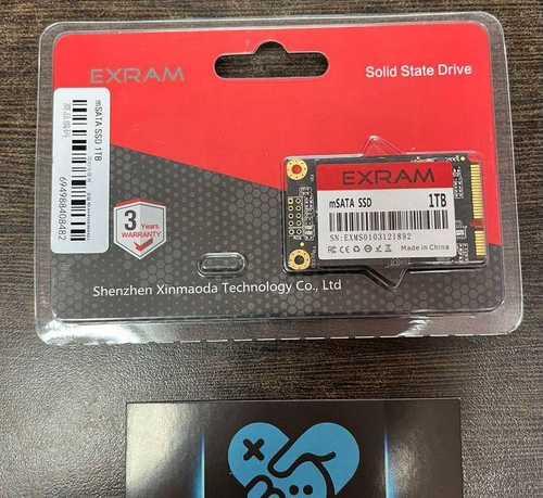 Новый SSD mSata 1tb Exram жесткий диск