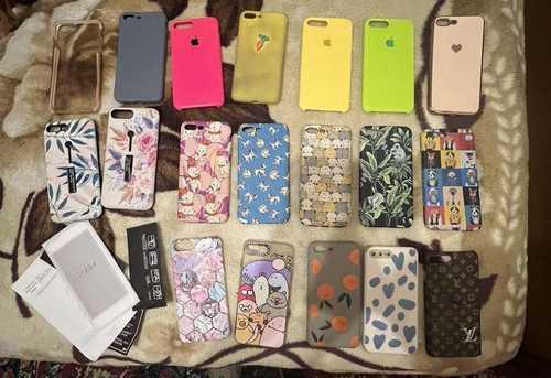 Чехол набор iPhone 8 plus пленка