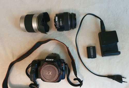 Sony alpha SLT a37 + два объектива