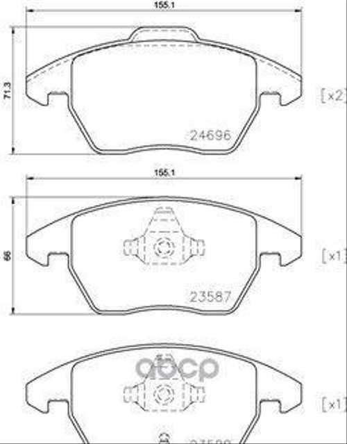 Колодки тормозные дисковые передние P85146 Brembo