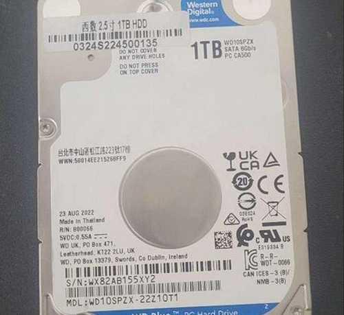 Жесткий диск WD Blue WD10spzx, 1тб, HDD 2.5"