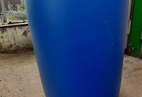Бак для воды, синяя пластиковая бочка, ёмкость
