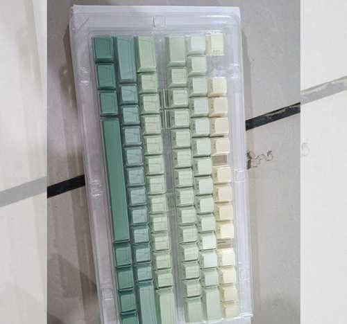 PBT keycaps пбт кейкапы/колпачки зеленые sideprint