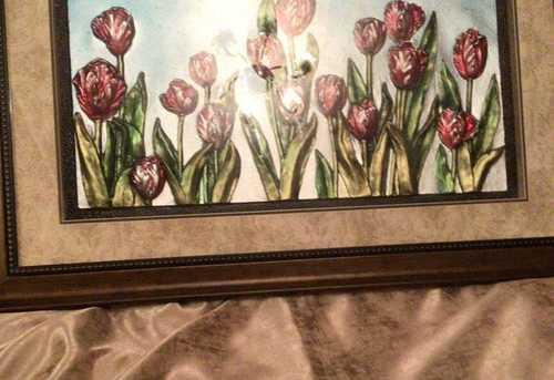 Картина/ инсталляция тюльпаны Хельсинки