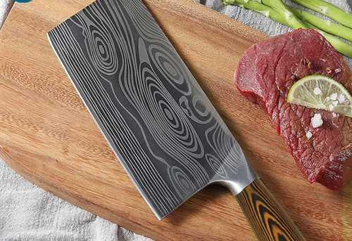 Нож Япония OEM ECO Damasc-Wood 3-и слоя сталь