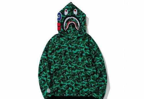 Зип худи bape full zip (M-xxxl) зеленое