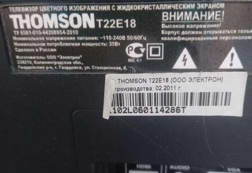 Телевизор thomson T22E18