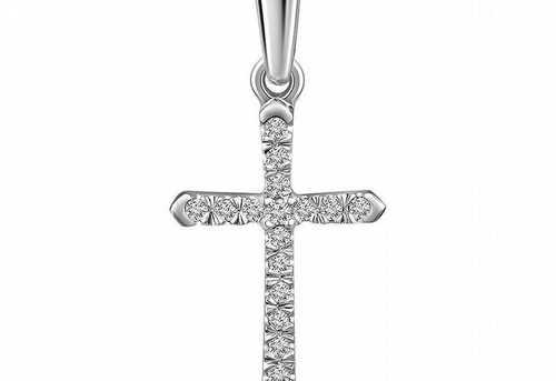 Крест с выращенными бриллиантами 0.146 ct