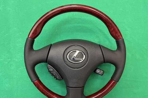 Оригинальный руль с косточкой красное дерево Lexus