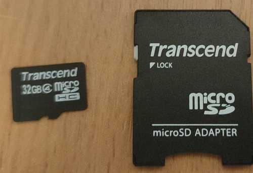 Карта памяти MicroSD Transcend 32GB