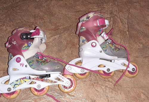 Роликовые коньки детские раздвижные и сумка скейт
