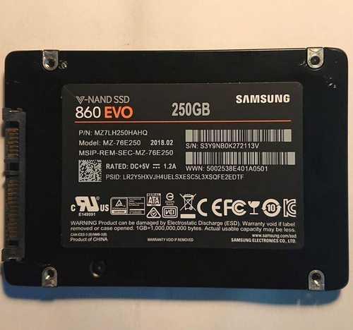 SSD Samsung 860 EVO 256Gb