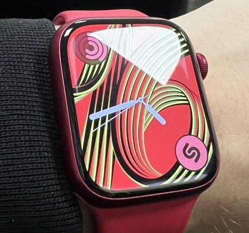 Часы apple watch 7 45 mm red красные