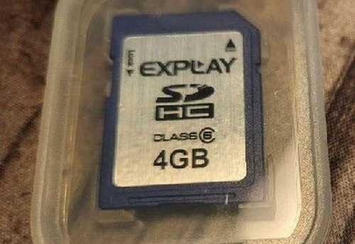 Карта памяти SD explay 4 GB и Kingston 256 MB