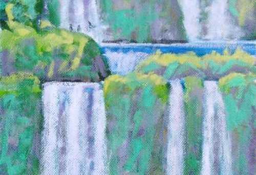 Картина"Фантастический водопад" диптих
