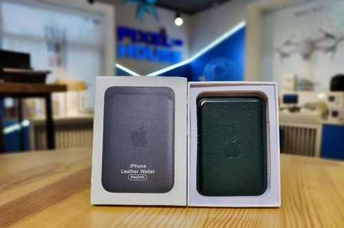 Apple iPhone Leather Wallet MagSafe темно-зеленый