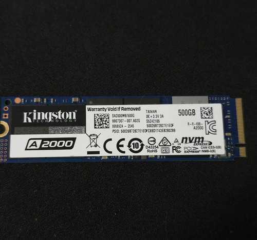 Ssd m2 kingston 500gb