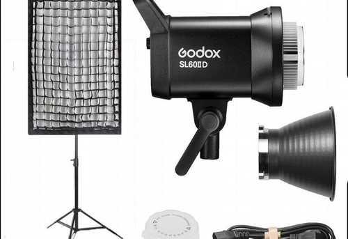 2 комлпекта Godox SL60iiD с софтбоксами и стойками