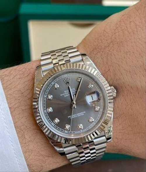 Rolex Datejust 41 Dark Rhodium Diamond 126334