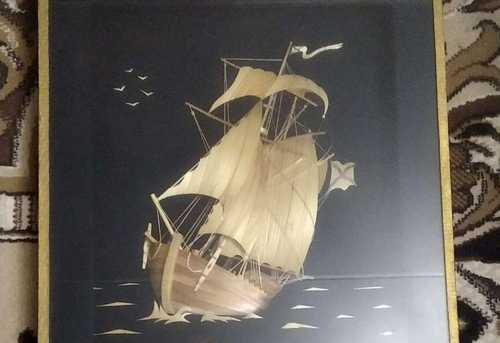 Картинка панно корабль парусник