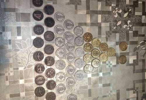 Монеты из пятёрочки, 49 штук, торг уместен
