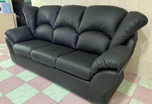 Шикарный раскладной кожаный диван, в идеале