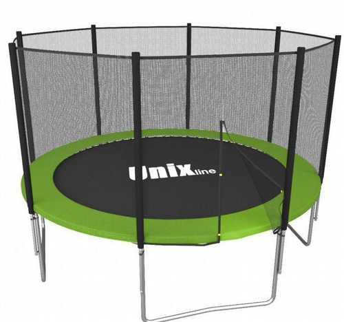 Батут с сеткой unix line Simple 8 ft Green outside