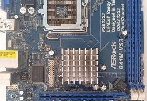 Материнская плата Asrock G41M-VS3. LGA 775, DDR3