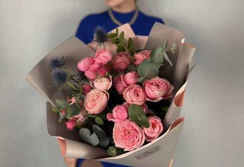 Букет цветов "Эндорфин" (пионовидная роза)
