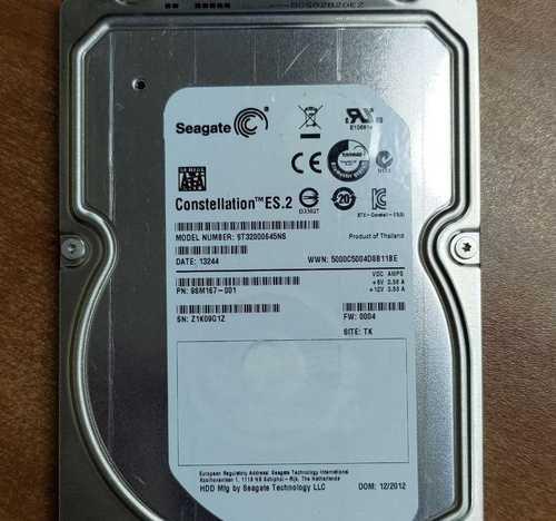 Seagate ST32000645NS 2 Тб, гарантия