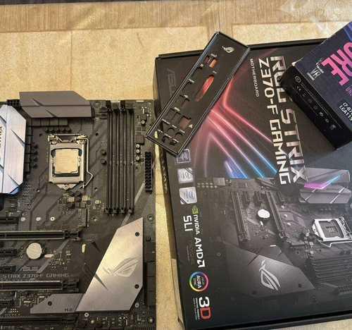 Комплект Asus Rog strix z370, i7 8770k