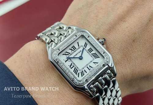 Часы Cartier panthere diemond 27 mm steel новые