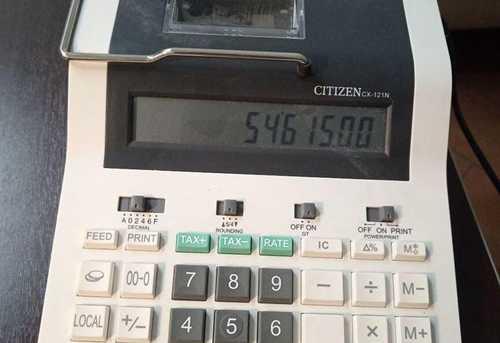 Калькулятор печатающий citizen cx-121n
