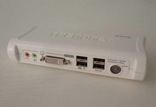 KVM на 2 пк Trendnet TK-204UK DVI/USB/Audio