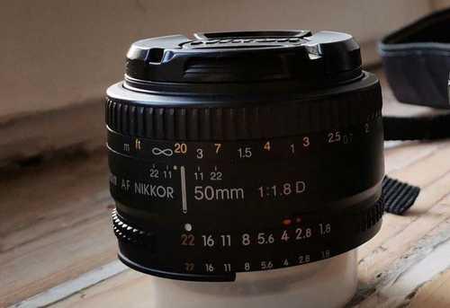 Объектив Nikon nikkor 1.8d 50mm f 1.8