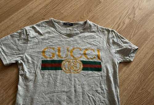 Футболка мужская gucci серая