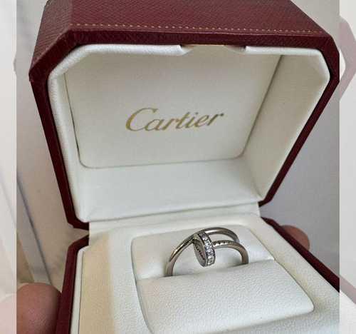 Cartier кольцо гвоздь белое золото