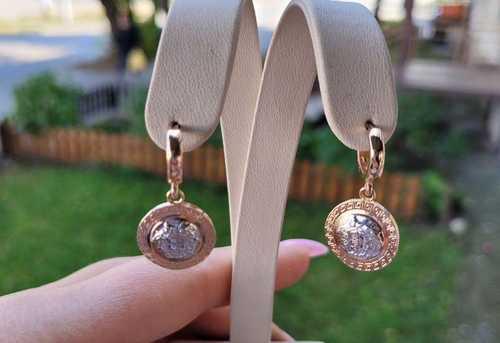Золотые серьги versace