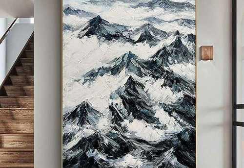 Снежные горы Текстурная картина