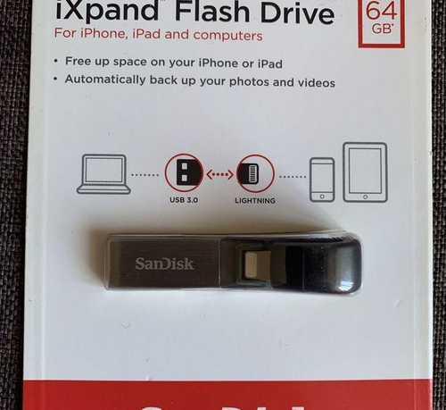 Флешка для iPhone Sandisk iXpand 64gb