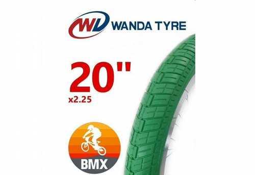 Велопокрышка BMX Wanda 20x2,25 P-1225 green новая