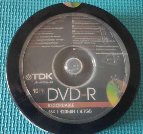 Dvd-r болванка TDK упаковка 10 шт