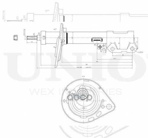 Амортизатор toyota camry 06- газ.задн.лев