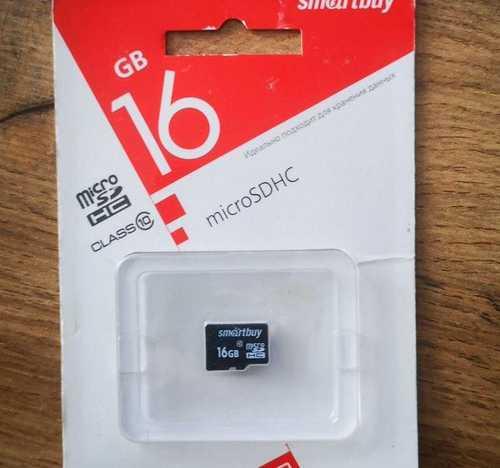 Карта памяти microsd 16 Gb smartbuy