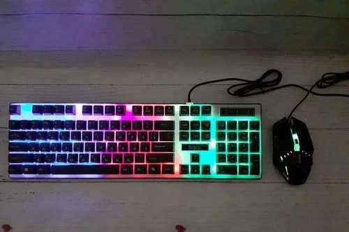 Игровая клавиатура и мышь. С подсветкой. Hoco