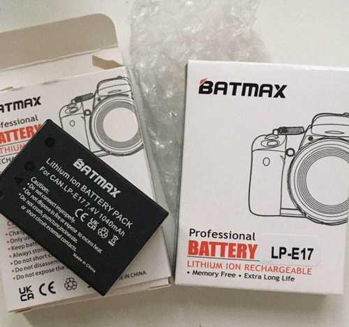 Аккумуляторы Batmax LP-E17 (2 шт) аналог на Canon