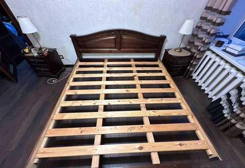 Кровать двухспальная массив бука