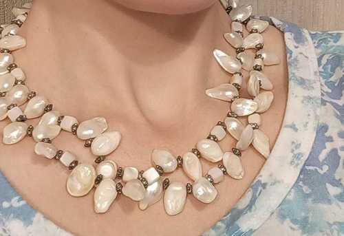 Ожерелье и браслет из барочного жемчуга