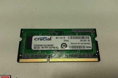 RAM SO-dimm Crucial DDR3 2048/10600/1333
